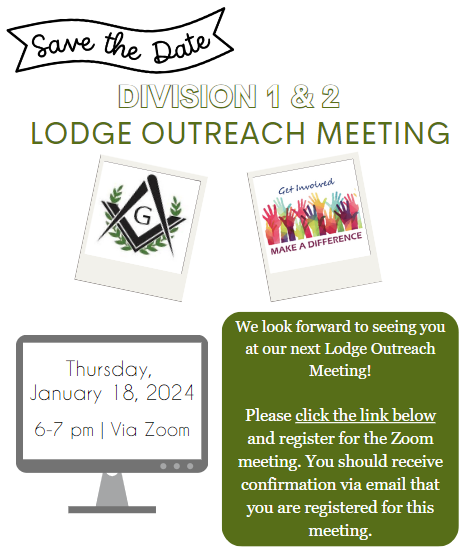 Division 1 and 2 Lodge Outreach Meeting Online 03-13-2025 - Masonic Home