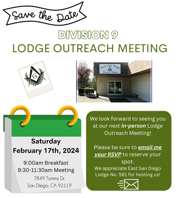 Division 6 and 7 Lodge Outreach Meeting In-Person 06-28-2025 - Masonic Home